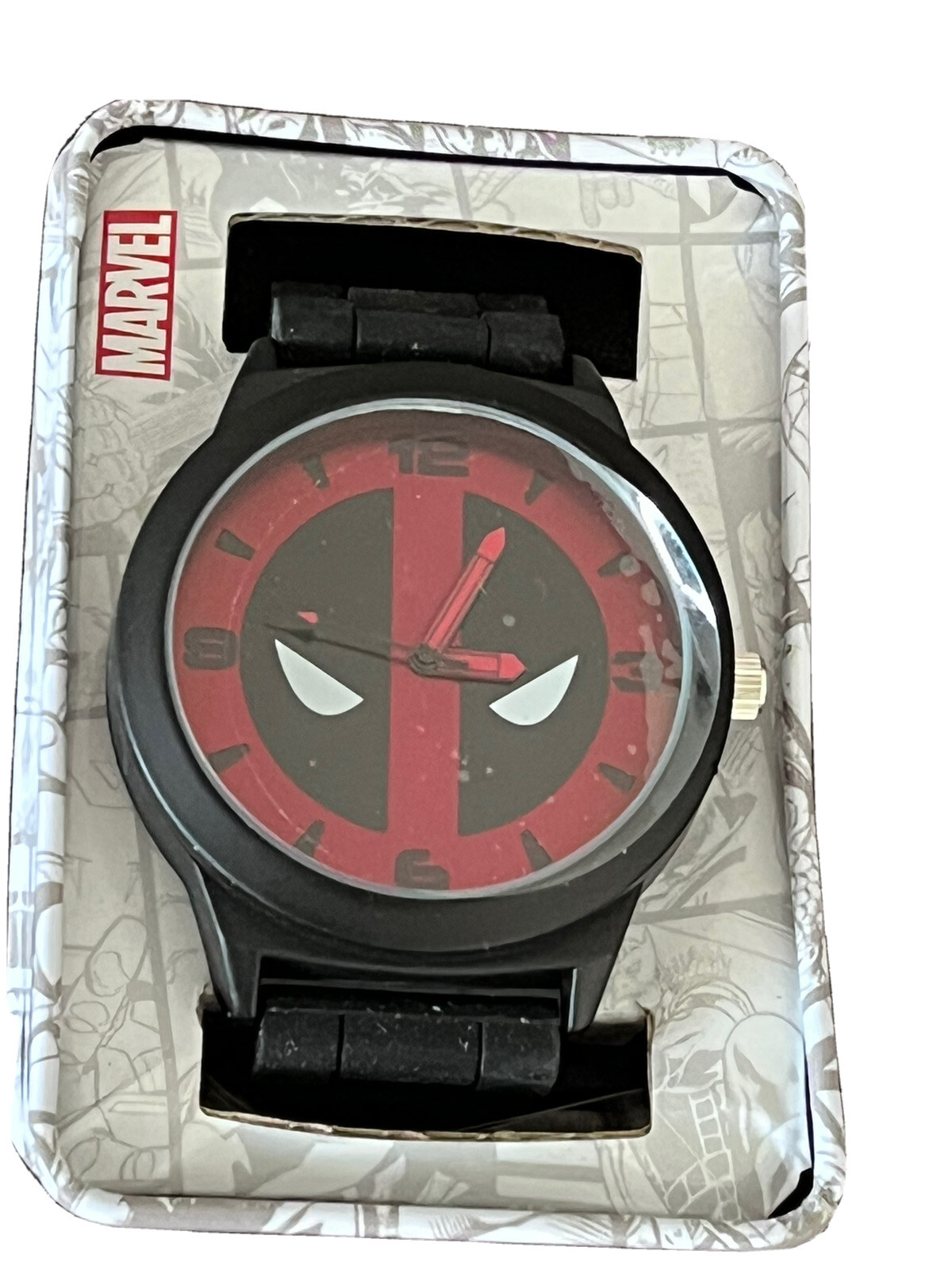 Marvel Deadpool Watch Black Collectors Tin Officially Licensed 2018 K1 ...