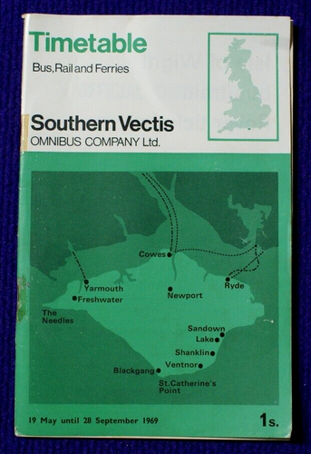 SOUTHERN VECTIS OMNIBUS Co LTD ISLE OF WIGHT BUS COACH FERRY TIMETABLE ...