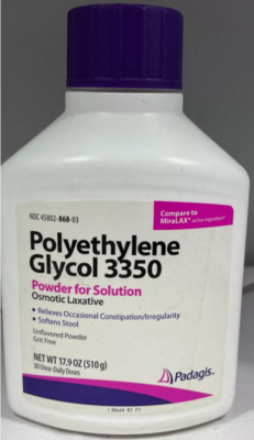 Padagis Polyethylene Glycol 3350 Osmotic Laxative, 17.9 oz. - Fast ...
