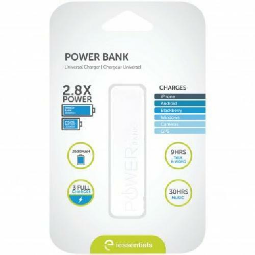 IEssentials 2600MAH PowerBank for Phone Charging Silver PreCharged ...
