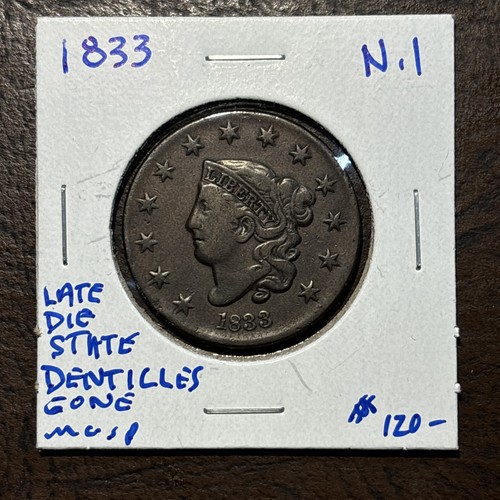 1833 Large cent N-1 | eBay