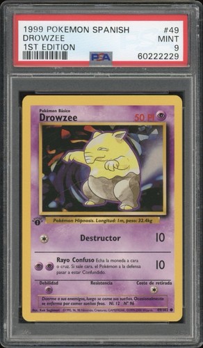 1999 Pokemon SPANISH 1st Edition Base Set Drowzee 49/102 PSA 9 MINT | eBay