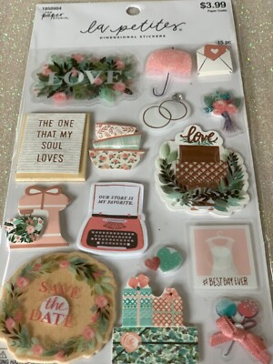 LA PETITES THE PAPER STUDIO STICKERS 3D LOVE SOUL FLORAL BEST GIFTS ...