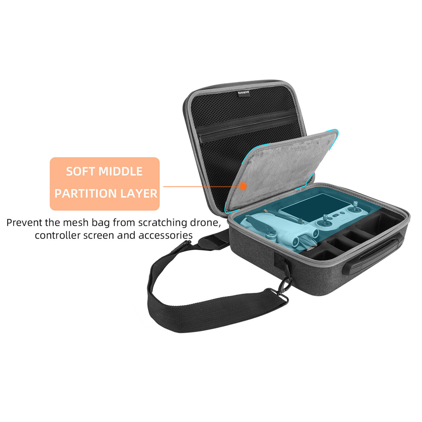 Drone Hand Carrying Bag Hard Case Storage Box For DJI RC Mini 3 / Mini ...