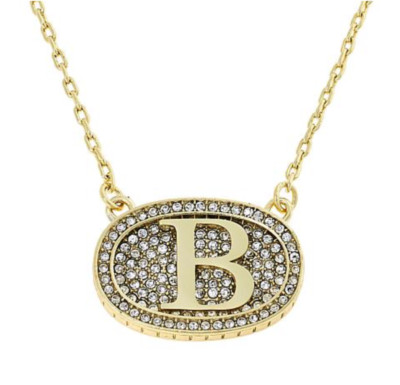 HEIDI DAUS Initial Reaction Pave Crystal "B" Chain Necklace 18" | eBay