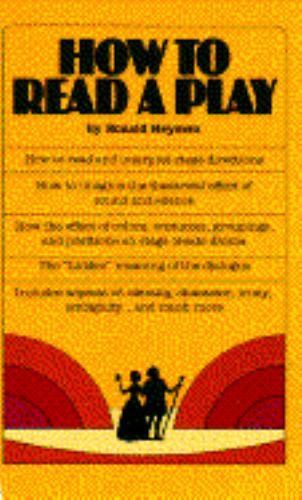 How to Read a Play by Hayman, Ronald 802130429 | eBay