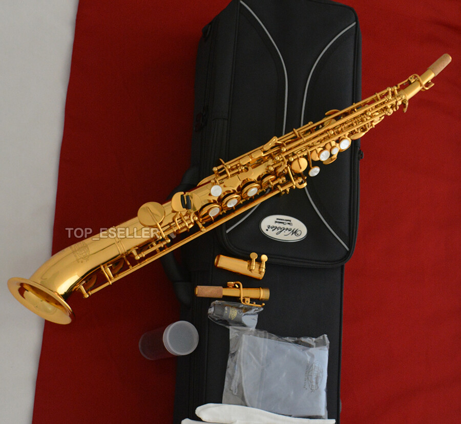 Professional pipe Soprano saxophone High F# G Saxello Sax Curved Bell ...