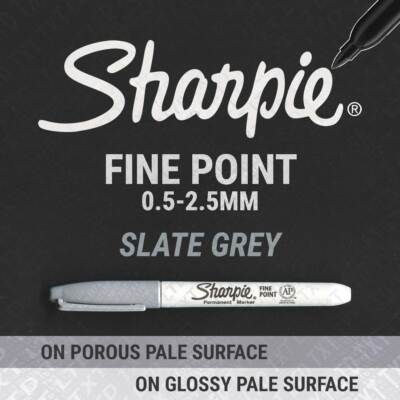 Sharpie SLATE GREY Fine Point Permanent Marker | eBay UK