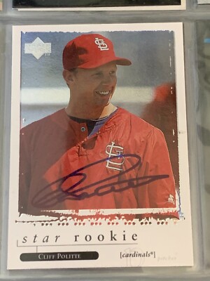 CLIFF POLITTE AUTOGRAPHED SIGNED 1998 UPPER DECK CARD CARDINALS COA | eBay