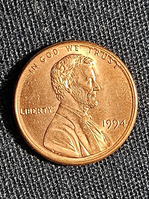 1994 Penny Errors No Mint Mark, Struck Off Center, Letters On Rim ...