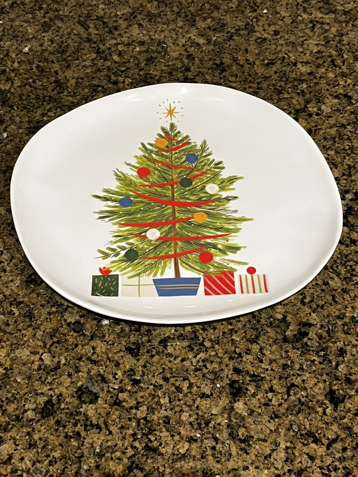 Set Of Four Threshold For Target Melamine Christmas Tree Dinner Plates ...