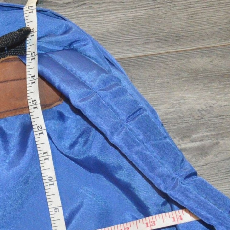 Trager Vintage Nylon Hiking Backpack Bag Adjustable Straps Blue | eBay