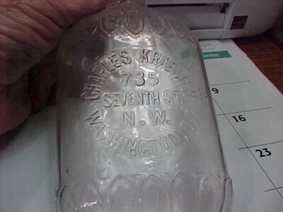 FANCY 1/2 PT. FLASK / CHARLES KRAEMER / 735 7th ST.,N.W.,WASHINGTON,D.C ...