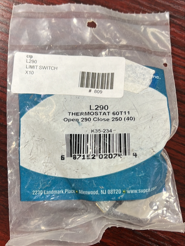 L290 Supco High Limit Switch for Dryer | eBay
