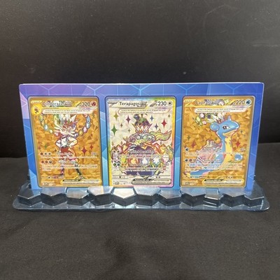 Terapagos EX 3 CARD PROMO SET - Cinderace EX, Lapras EX, Terapagos EX ...