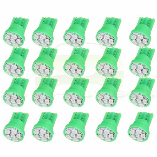 100Pcs Green T10 3020 6-SMD LED Vehicles Car Bulbs for License Plate ...