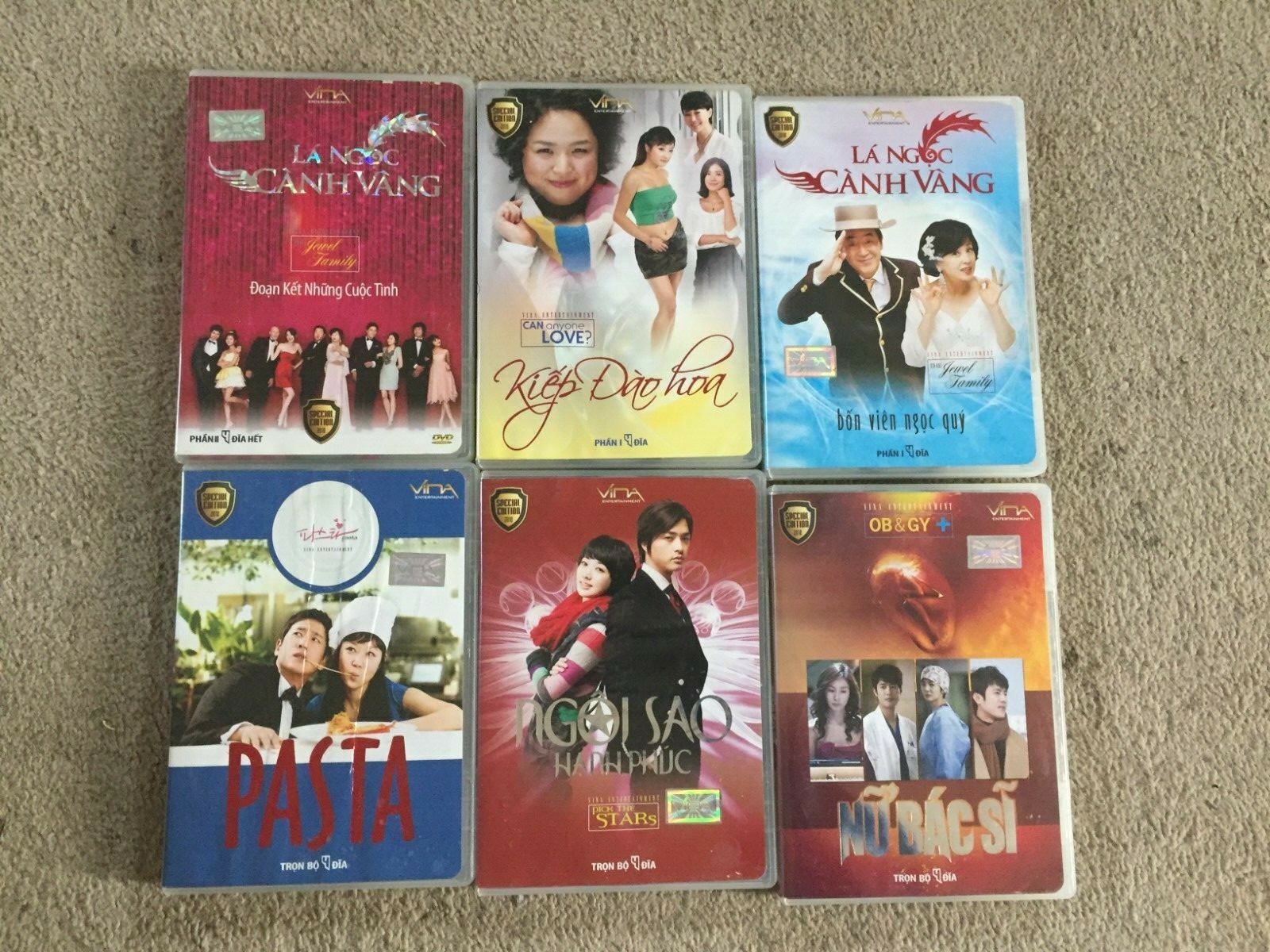 VINA ENTERTAINMENT- VIETNAMESE- 6 DVD LOT- PASTA- JEWEL FAMILY- CAN ...