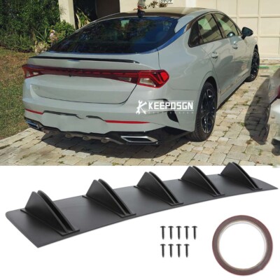 Rear Bumper Diffuser 5 Wing Fins Spoiler Lip Splitter For Kia K5 GT ...