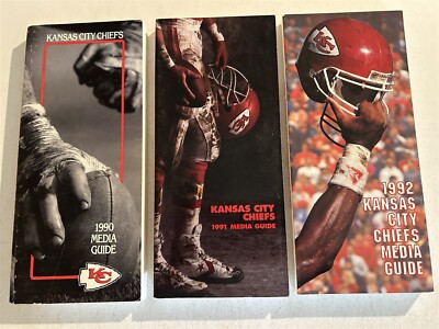 1990 1991 1992 KANSAS CITY CHIEFS Media Guide Yearbook CHERRY Christian ...