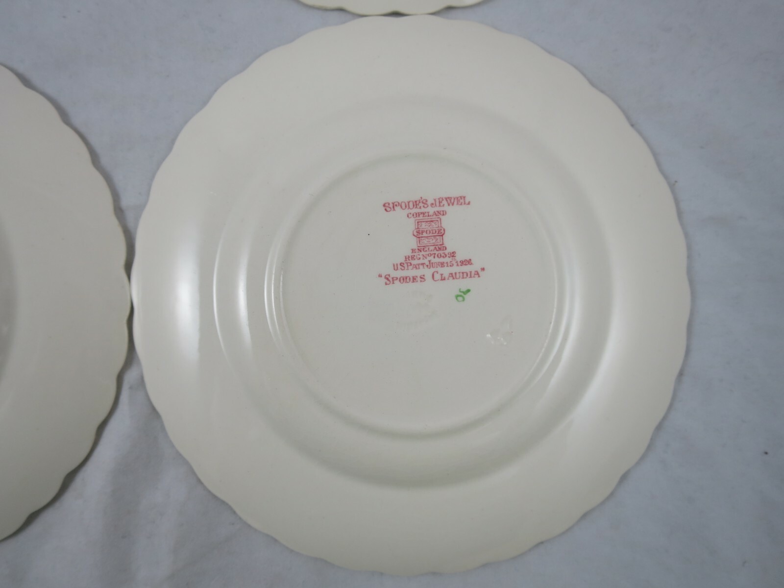 Vtg Spode Copeland Claudia Bread Plates Jewel Embossed Floral 6" 1940 ...