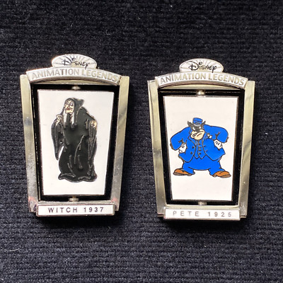 Disney - Animation Legends 2 pins Pete (1925) and Witch (1937 | eBay
