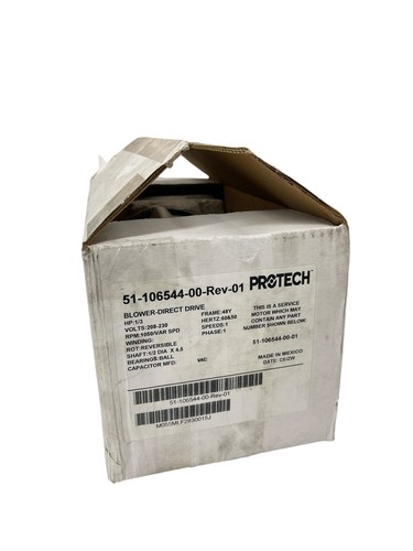 Protech ECM Motor Blower Direct Drive 1/3 HP 208-230V 51-106544-00-01 ...