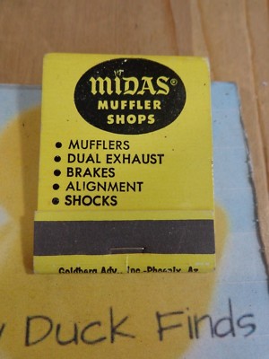 Vintage Matchbook Cover Midas Muffler Shops Phoenix Arizona Full | eBay