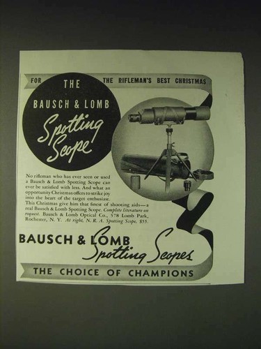 1937 Bausch & Lomb Spotting Scope Ad | eBay