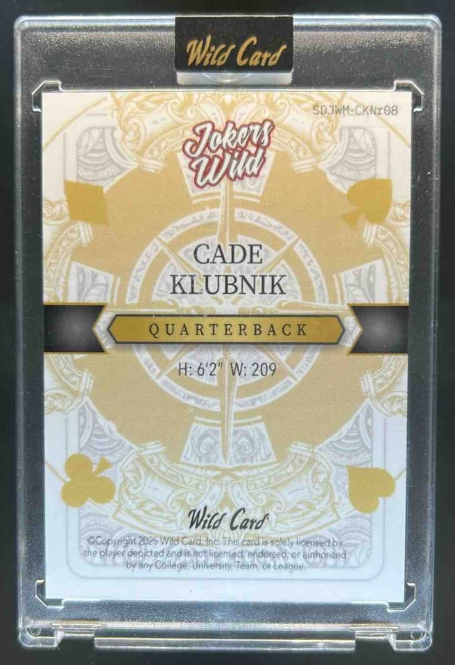 2025 Wild Card Jokers Wild Cade Klubnik Mojo Foil Board #1/1 | eBay