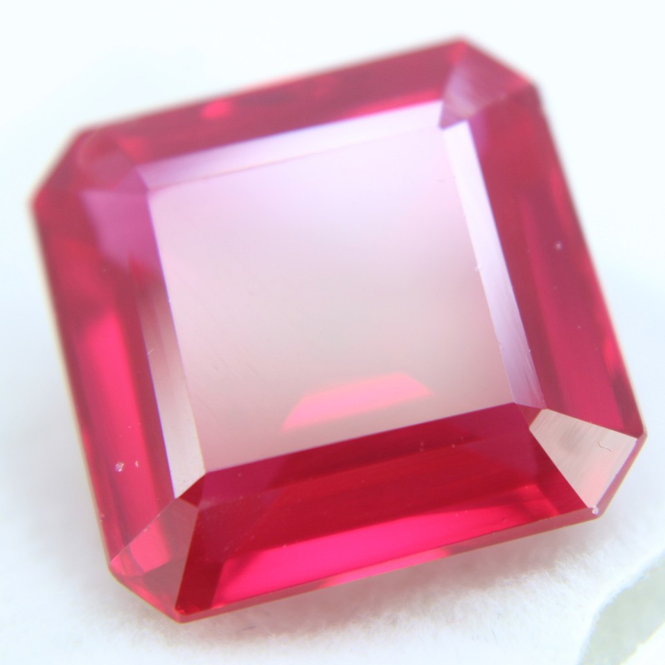 17.20 Ct Certified Natural Ruby Red Eye Clean Emerald Shape Loose ...