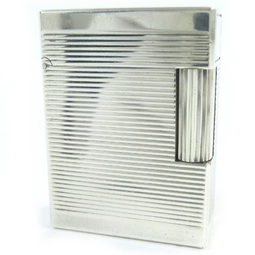 Dupont Line 1 Short Rare Border Square Roller Gas Lighter Silver ...