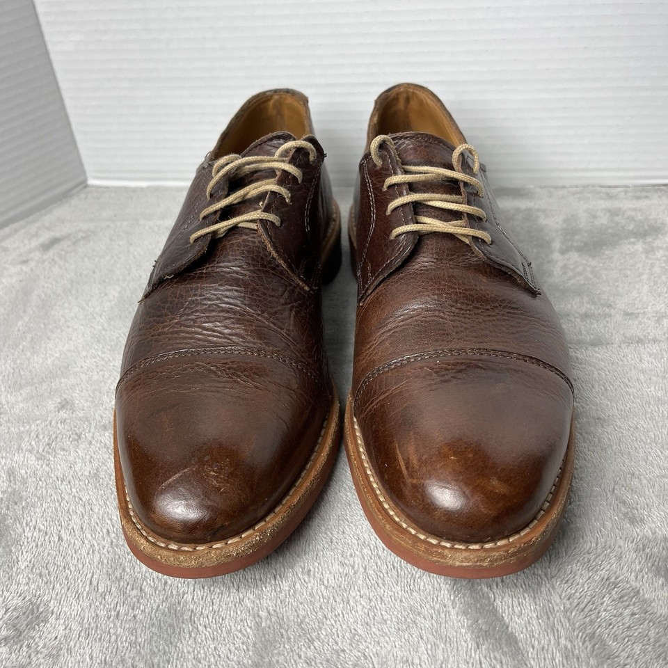 Allen Edmonds Oak Street Cap Toe Chestnut Calfskin Derby Cap Size 9 D ...
