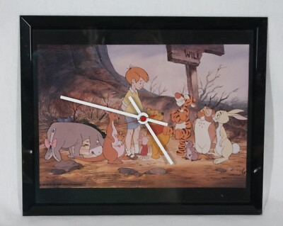 RARE! CLOCK-WISE BEVERLY HILLS WINNIE THE POOH BEVELED GLASS PICTURE ...