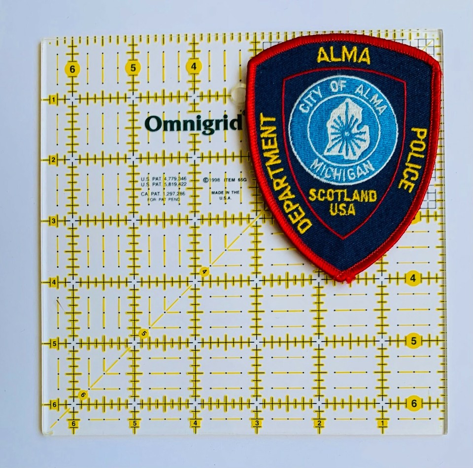 Michigan City of Alma Police Iron On Patch Embroidered | eBay