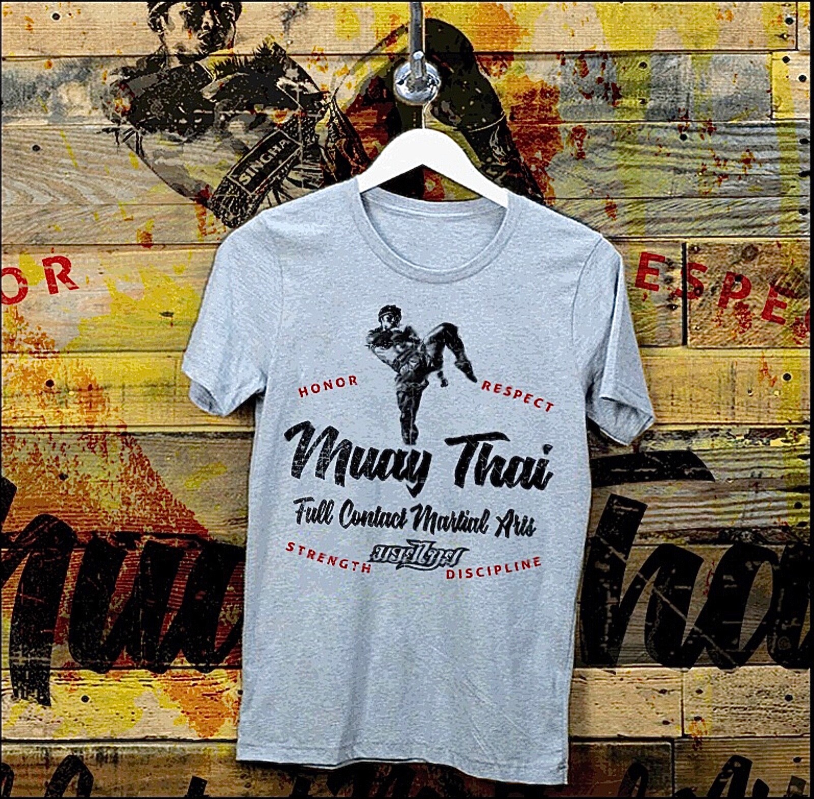 Muay Thai t-shirt Thai boxing martial arts yantra tattoo Thai kickboxer ...