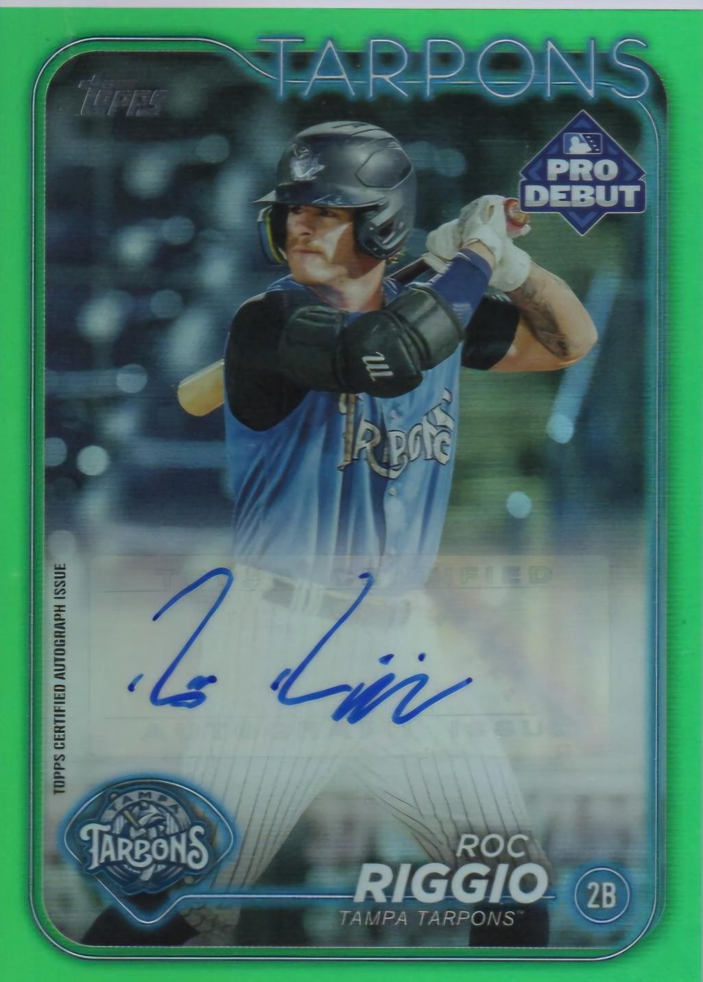 2024 Topps Pro Debut - Roc Riggio #PD-112 Green Autographs /99 (AU, RC ...