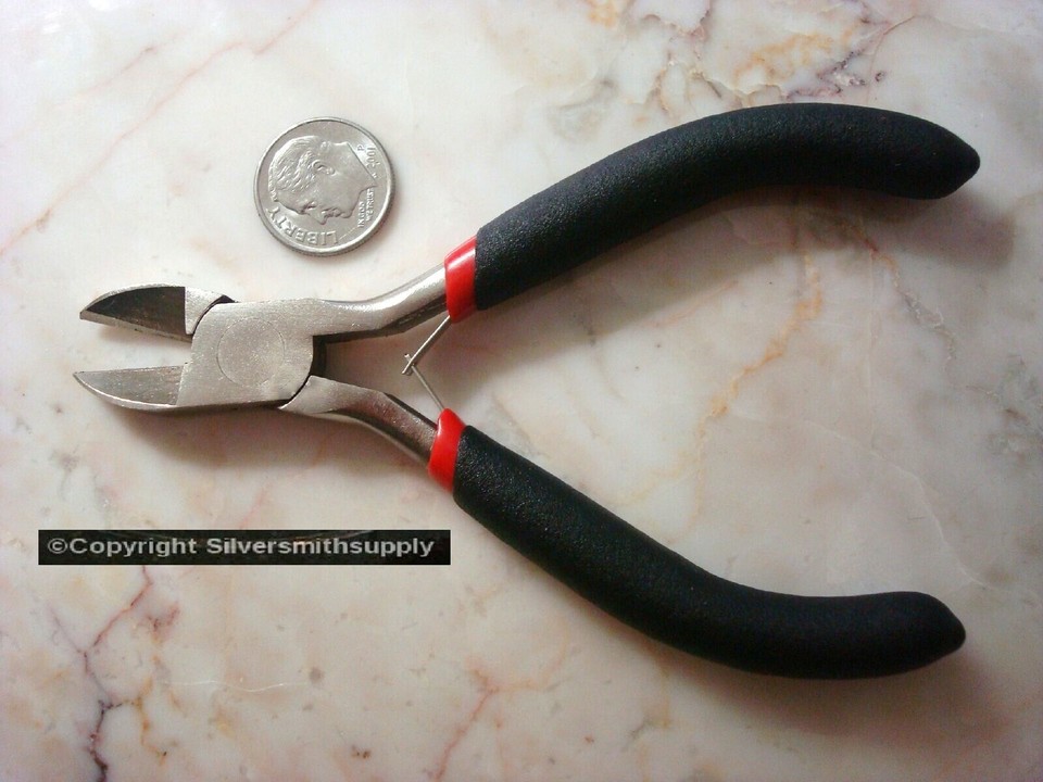 Mini Diagonal Side Cutter Pliers - Jewelry Making, Beading, Chrome w ...