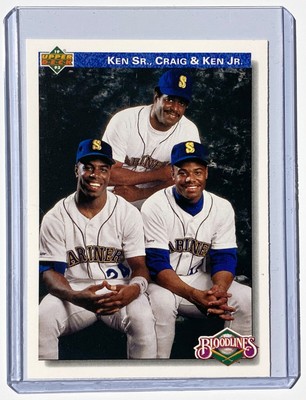 1992 Upper Deck Baseball Card #85 Bloodlines Ken Sr. Craig & Ken ...