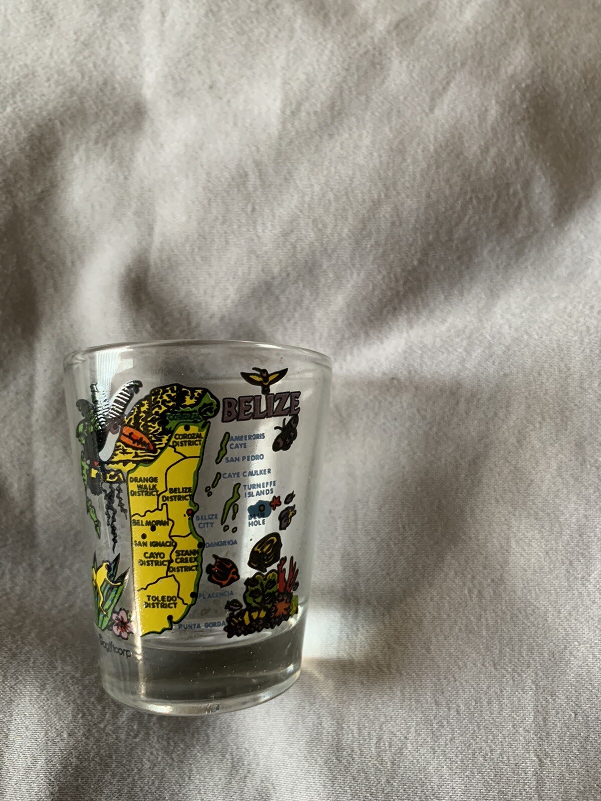 Belize Souvenir Clear Shot Glass 1.5 Oz Combined Shipping $1 Per Unit ...
