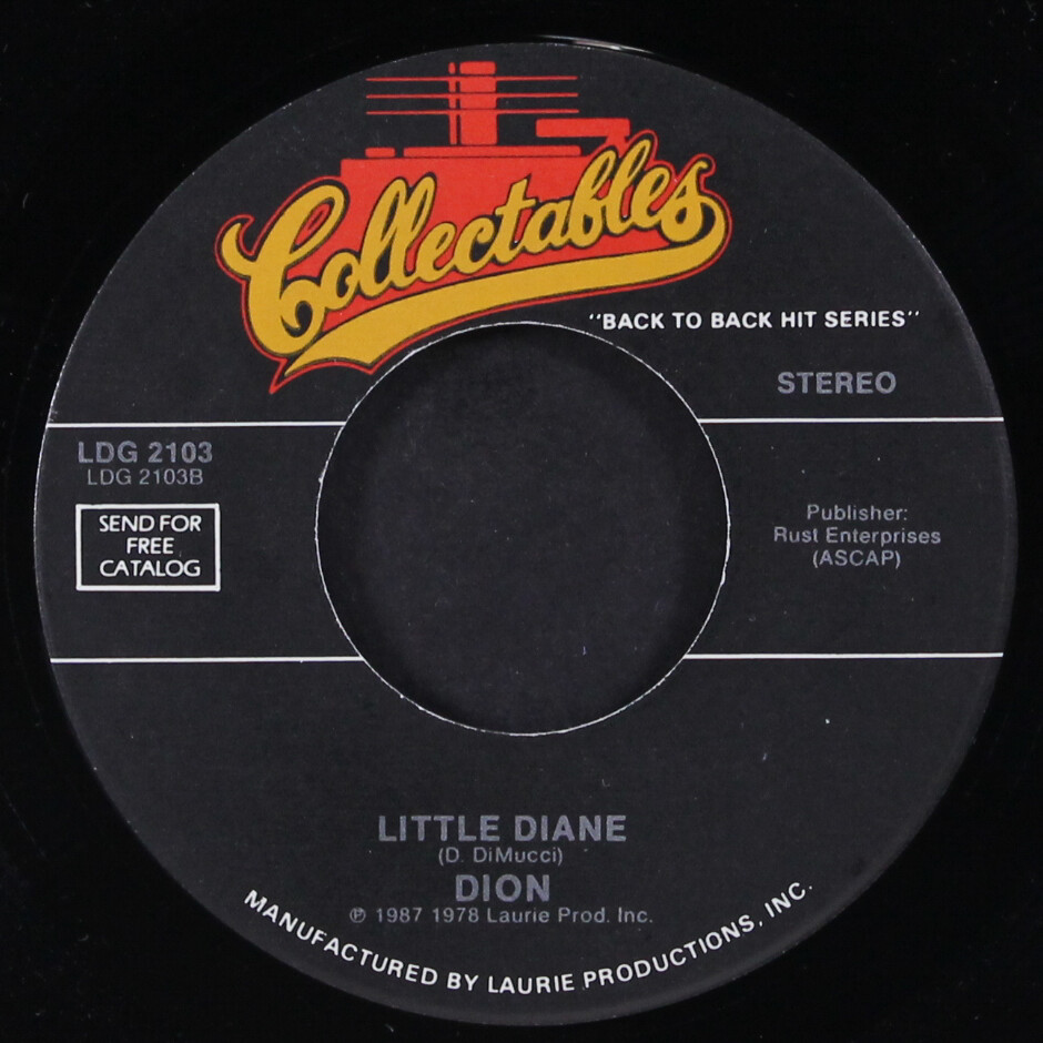 DION: lonely teenager / little diane COLLECTABLES 7" Single 45 RPM | eBay
