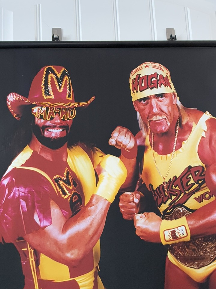 Randy Savage & Hulk Hogan Macho Man Scroll Banner Sign 20x30 Poster WWF ...