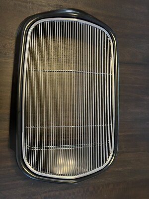 1932 Ford Hot Rod Steel Radiator Grill Shell + Smooth Stainless Grille ...