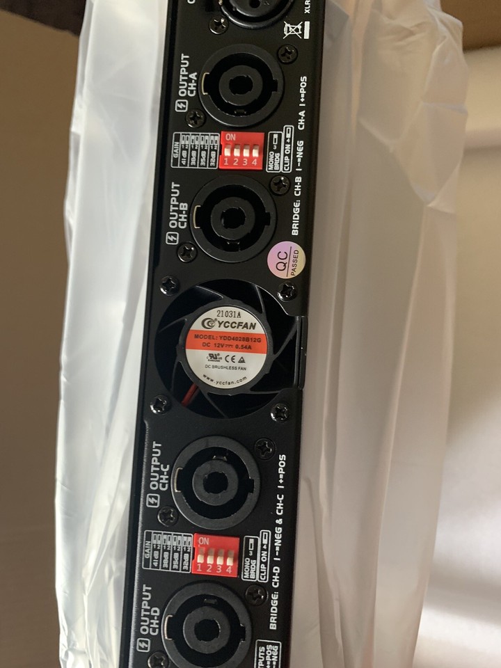 Admark AD442, biggest 4 channel amplifier 4 x 4200 @8 ohm 16,800 WATTS ...