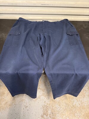 Men Cintas Work Pants Blue Comfort Flex 46x32 Cargo Pockets | eBay