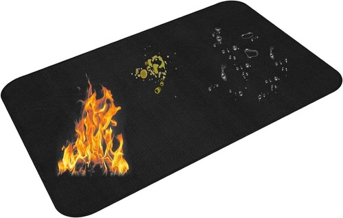 193x120 cm Fireproof Grill Mat Double-Sided Heavy Duty BBQ Mat for ...