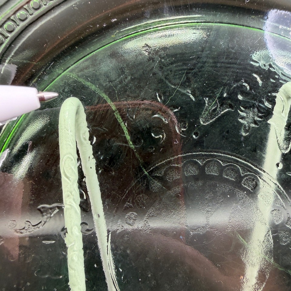 Federal Glass Patrician Spoke Green Uranium Depression Glass 9in Plates ...