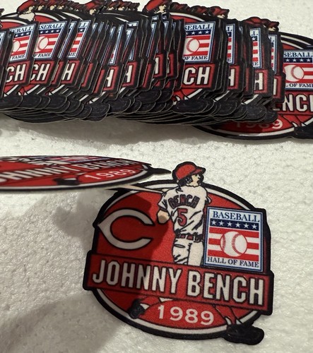 (Lot Of 2) Johnny Bench HOF 1989 Cincinnati Reds Iron On Jersey Patch ...