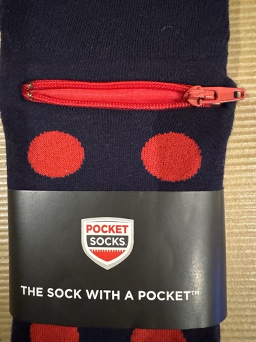 Pocket Socks Men’s Fashion Sock With Zipper Size L. NWT | eBay