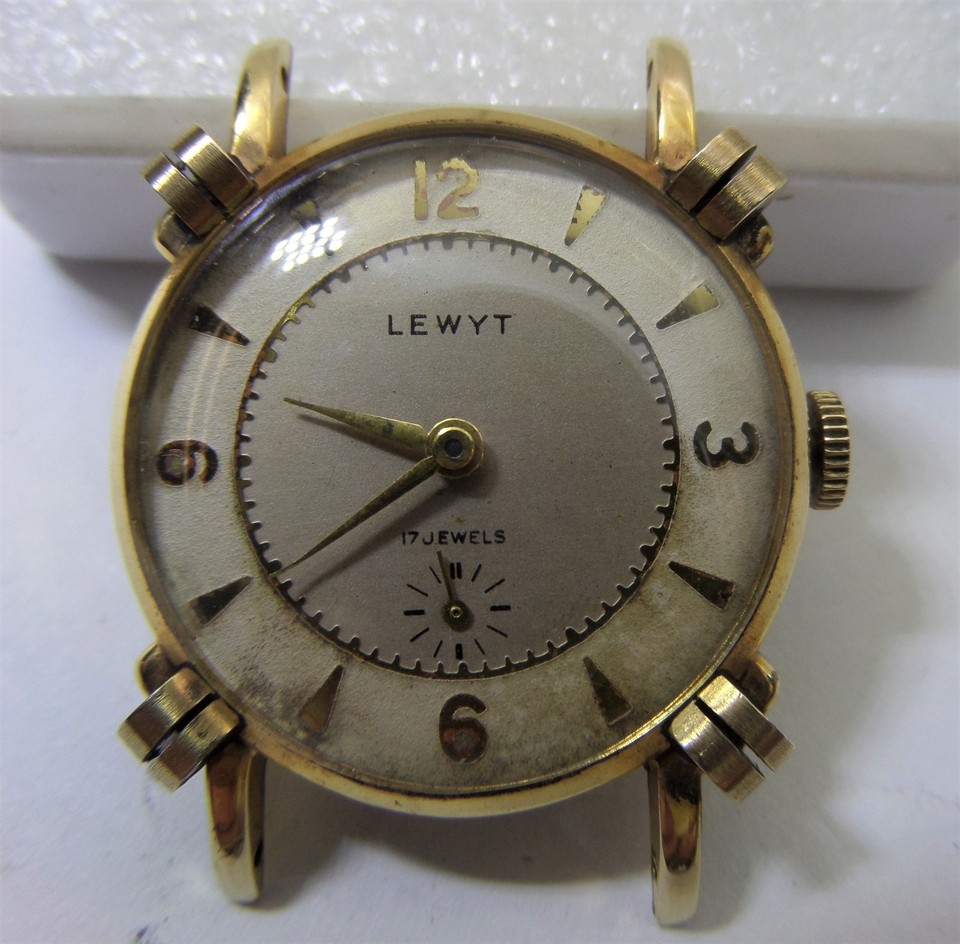 Vintage Swiss MEPA Lewyt 17 Jewel Men's Wrist Watch Fancy Lugs | eBay