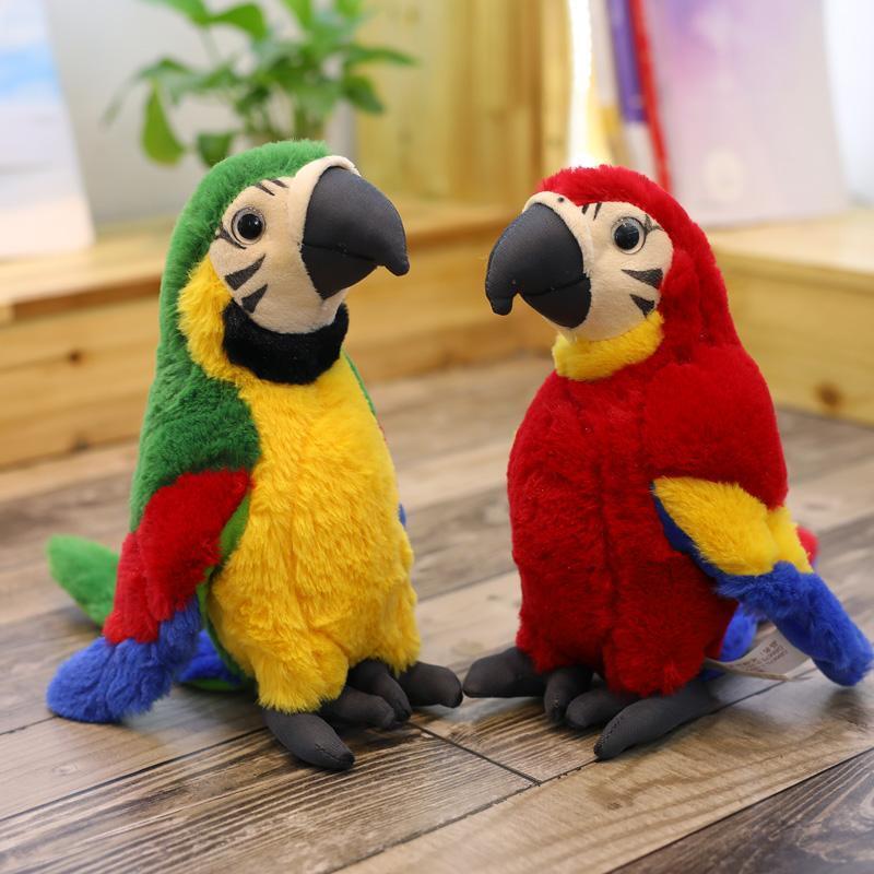 28cm Simulated Parrot Stuffed Animals Toy Parakeet Plush Figurine Gift ...